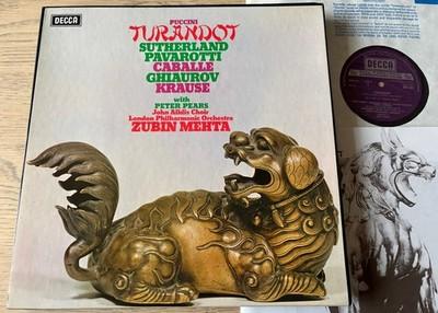 Gripsweat - DECCA 561-3 PUCCINI TURANDOT 3-LP SUTHERLAND PAVAROTTI ...