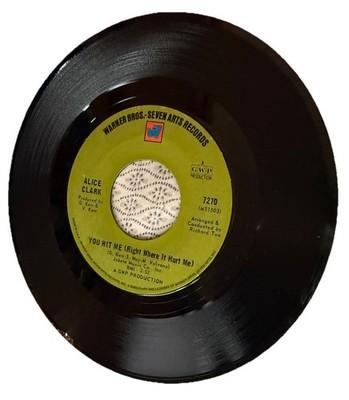 Gripsweat - Alice Clark YOU HIT ME (Right Where It Hurt Me) 45 record ...