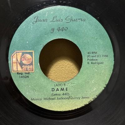 Gripsweat - Juan Luis Guerra-Dame-45rpm 7"-Merengue Cover Michael ...