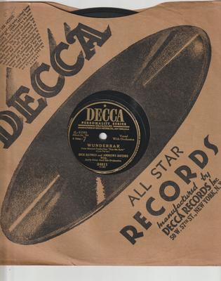 Gripsweat - DICK HAYMES & ANDREWS SISTERS 1949 WUNDERBAR 78rpm- DECCA ...