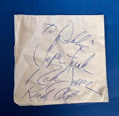 Gripsweat - Rick James autograph on paper napkin, super freak, kinky ...